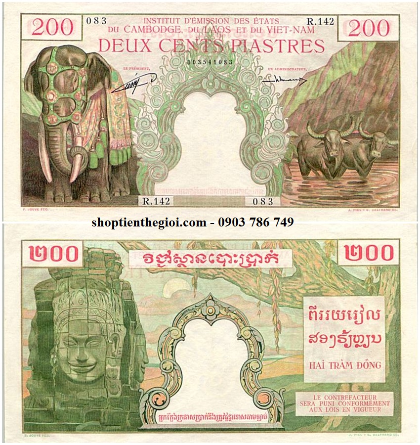 1 đồng Piastre 1954 Campuchia